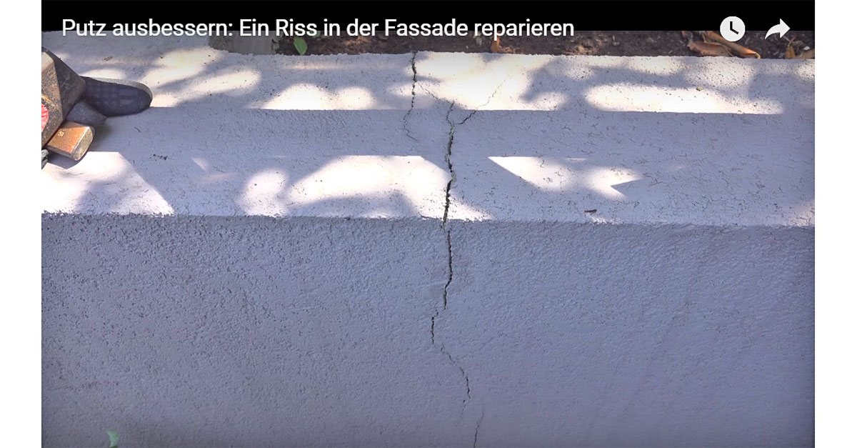 Risse in der Fassade ausbessern | Video-Anleitung @ diybook.de